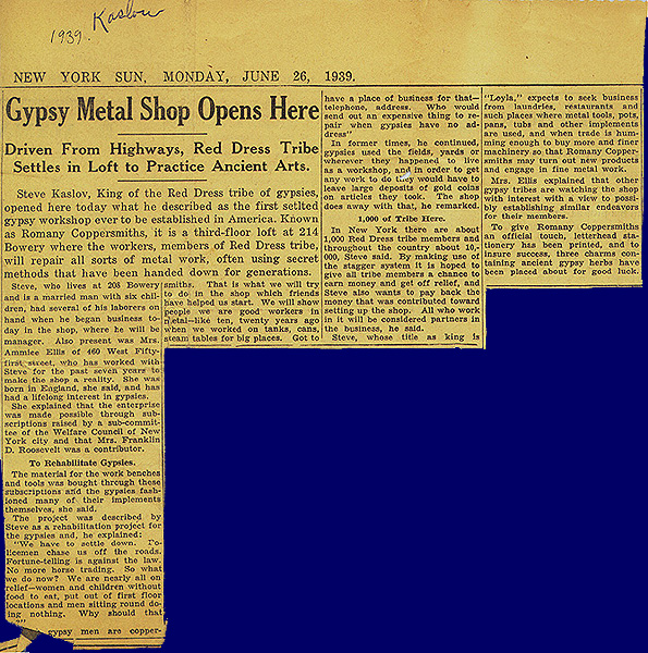 Gypsy Metal Shop Opens Here